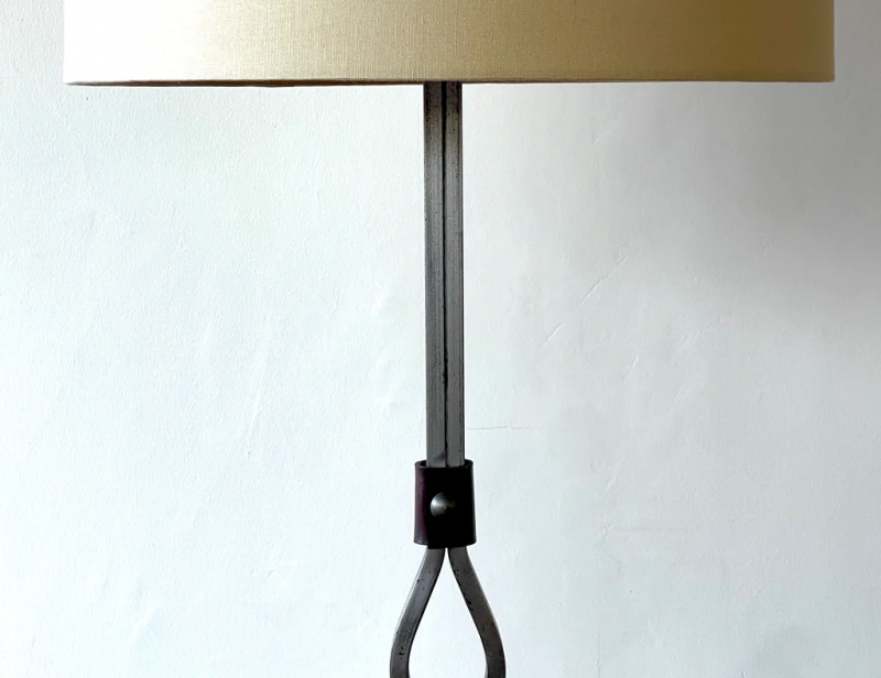 Jean Adnet - JACQUES ADNET IRON FLOOR LAMP