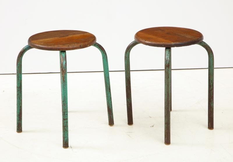 Jean Prouvé - Vintage Mid-Century French Industrial Stools in the ...