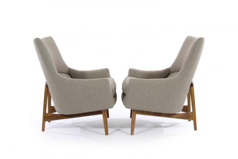 Jens Risom - Jens Risom "A-Line" Lounge Chairs by Jens Risom Model #2136