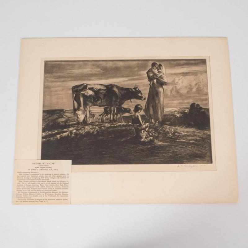 John Edward Costigan - John Costigan Signed Original Pastoral Etching ...