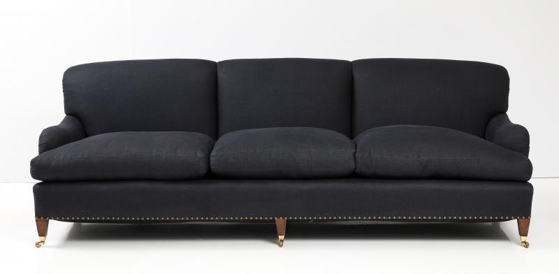 Jonas Upholstery Custom "Rutherford" Roll-Arm Sofa, United States, c. 1990