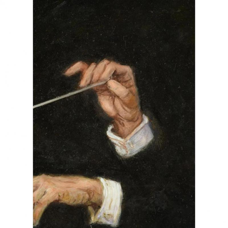Jose Perez - Original Jose Perez Oil Painting of a Symphony Conductor