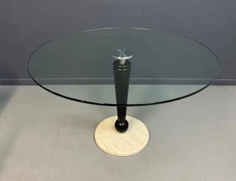 Kaiser Newman - 1990s Post Modern Center Hall or Breakfast Room Table ...