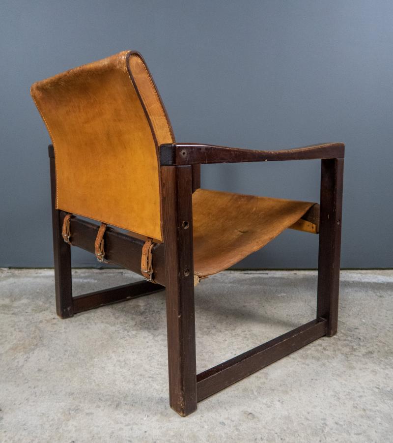 Karin Mobring - 1970s Karin Mobring "Diana" Leather Safari Chair, Sweden
