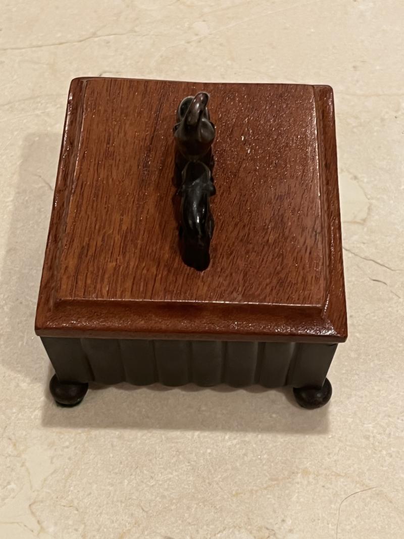 Karl Hagenauer - AUSTRIAN ART DECO ELEPHANT BRONZE AND WOOD BOX