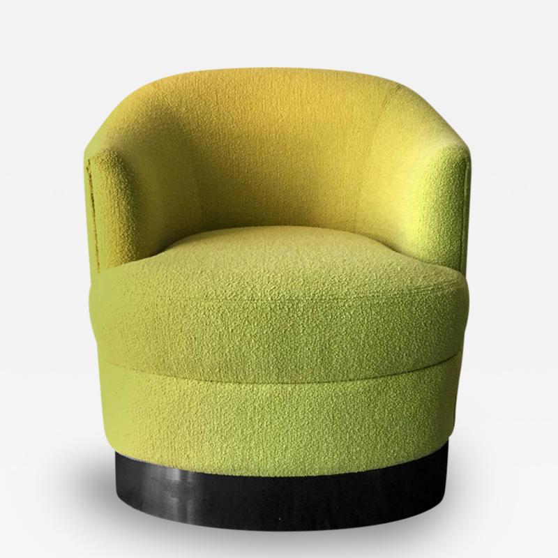 Karl Springer - Club Lounge Chair on Castors by Karl Springer