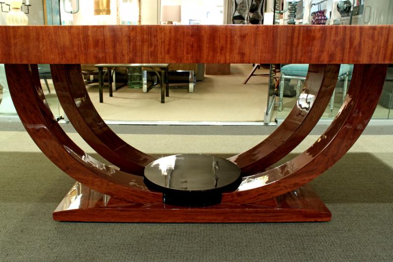Karl Springer - Karl Springer "Art Deco Dining Table" in Bubinga ...