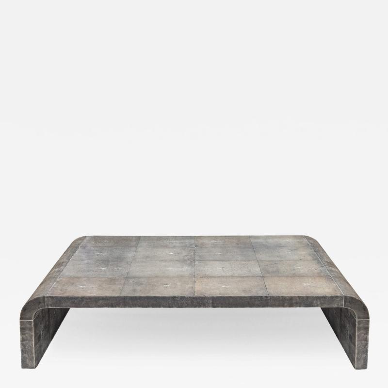 Karl Springer - Karl Springer Coffee Table in Shagreen with Bone Inlays ...