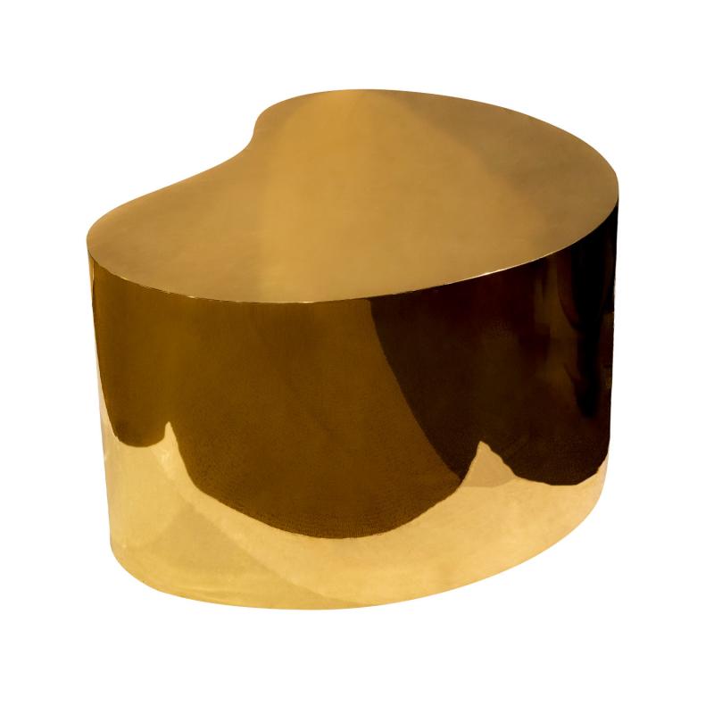 Karl Springer - Karl Springer Iconic "Free Form Table" in Polished Gold ...