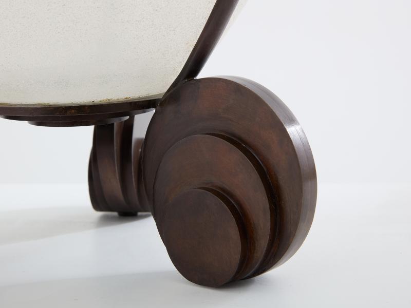 Karl Springer - Karl Springer for Seguso large bronze Art Deco frosted ...