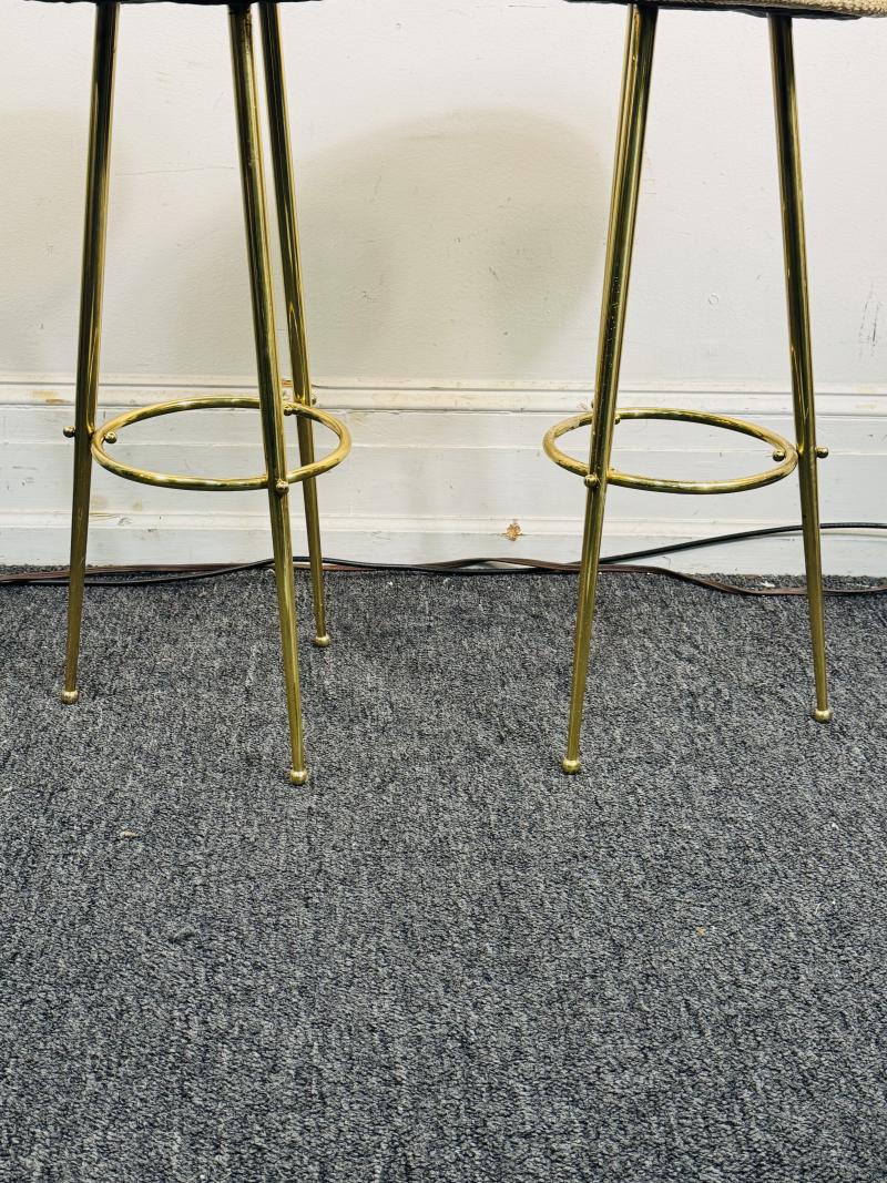 Karl Springer - MODERNIST TUBULAR BRASS & BALL BAR STOOLS