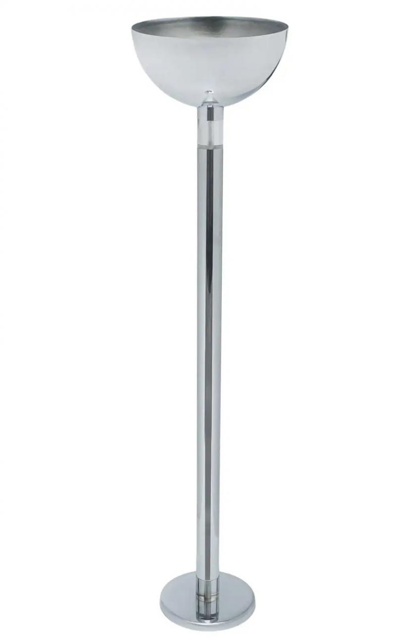 Karl Springer - Matching Pair of Karl Springer Modern Chrome & Lucite ...