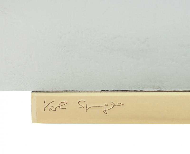 Karl Springer - Pair of Sand Blasted Scroll Sconces by Karl Springer