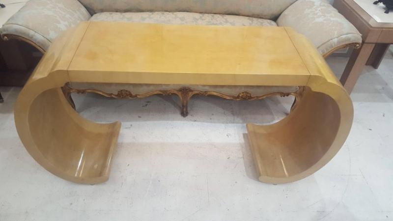 Karl Springer - Sculptural Lacquered Console Table in the Karl Springer ...