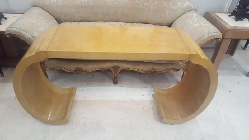 Karl Springer - Sculptural Lacquered Console Table in the Karl Springer ...