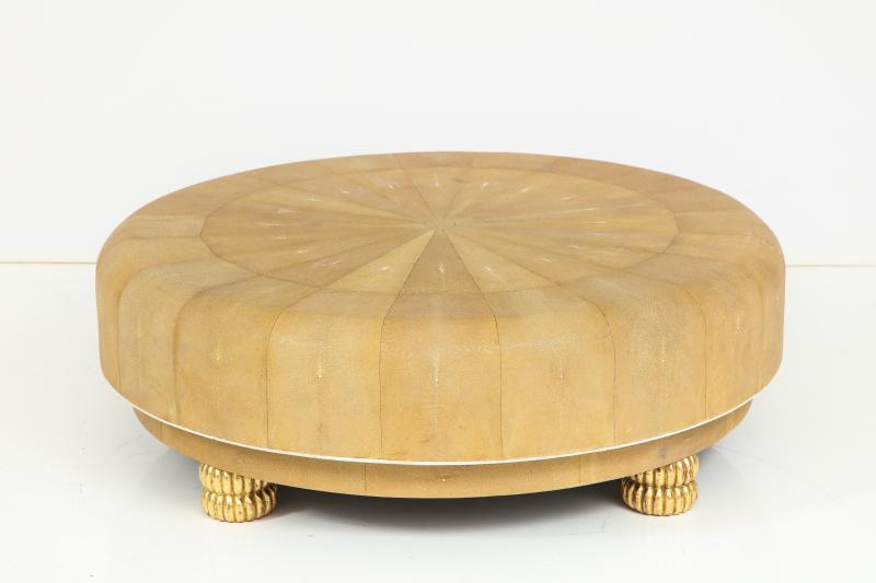 Karl Springer - Shagreen circular coffee table