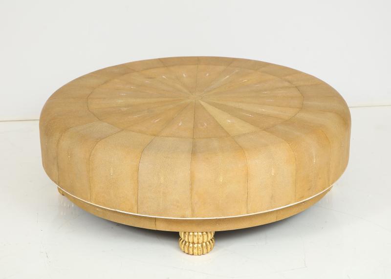 Karl Springer - Shagreen circular coffee table