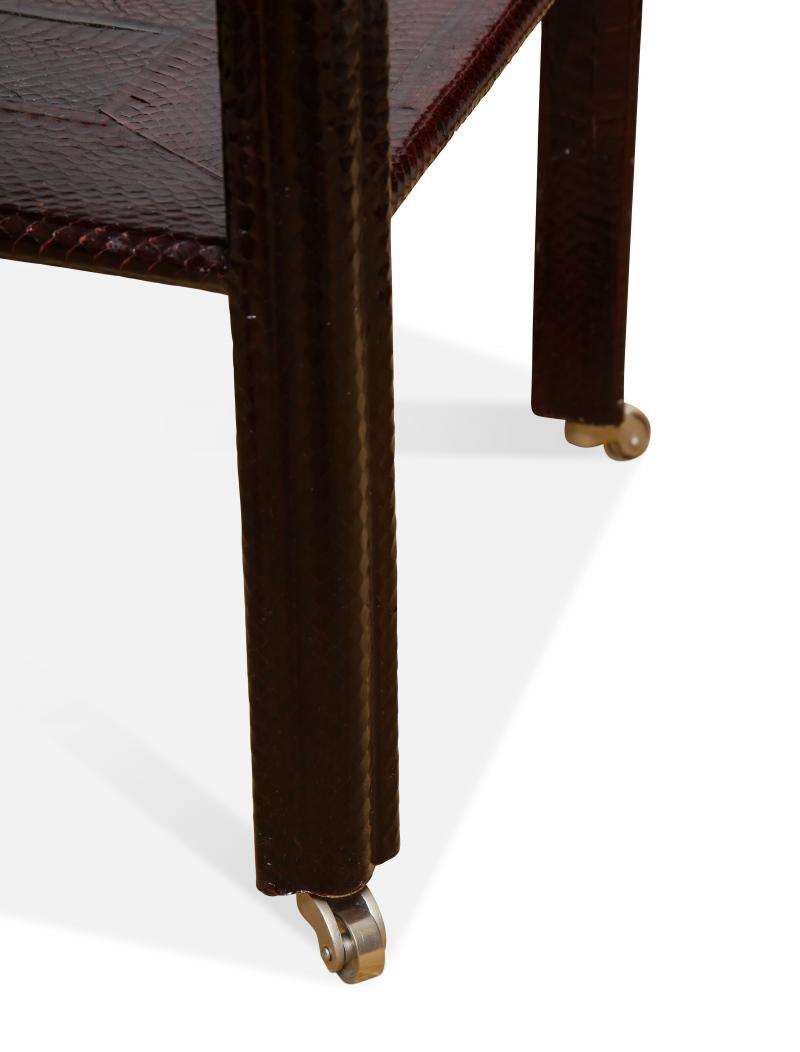 Karl Springer - Snake Skin Table by Karl Springer