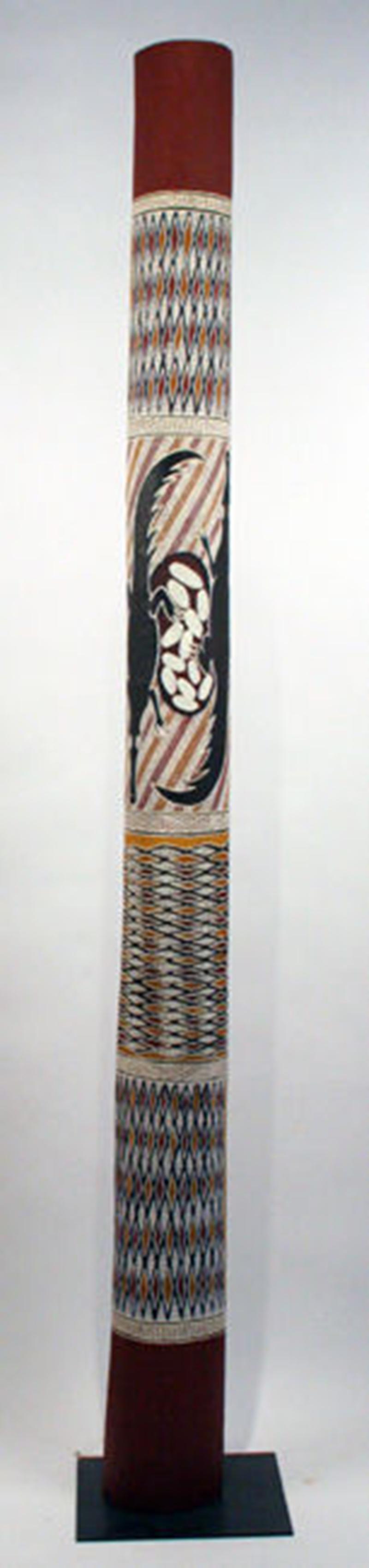 Lanug Yunupinu - Australian Aboriginal Painting on Hollow Log Lanug ...