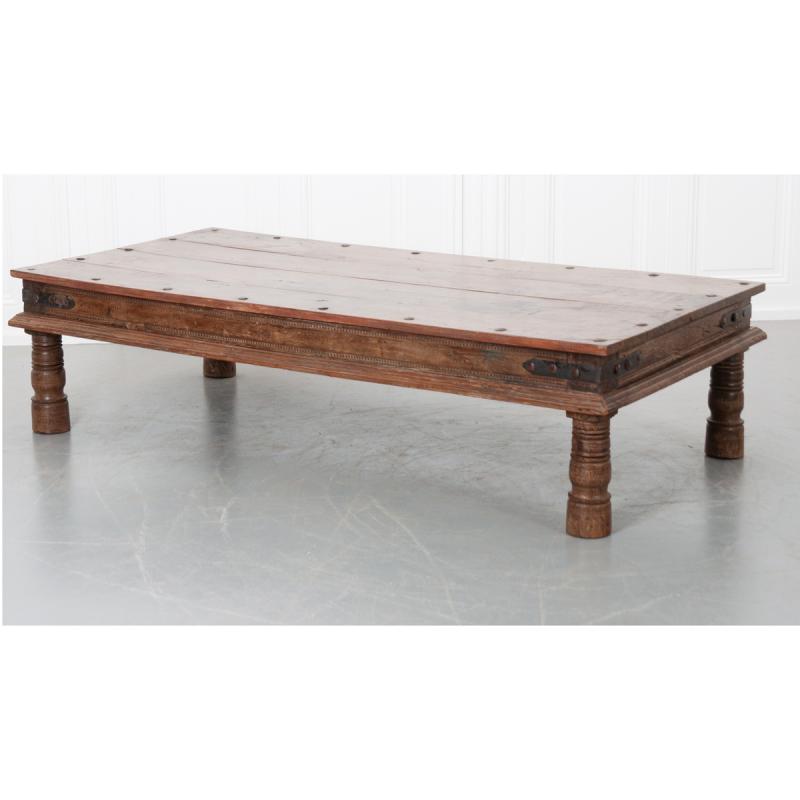 Large 19th Century Indian Teak Low Table