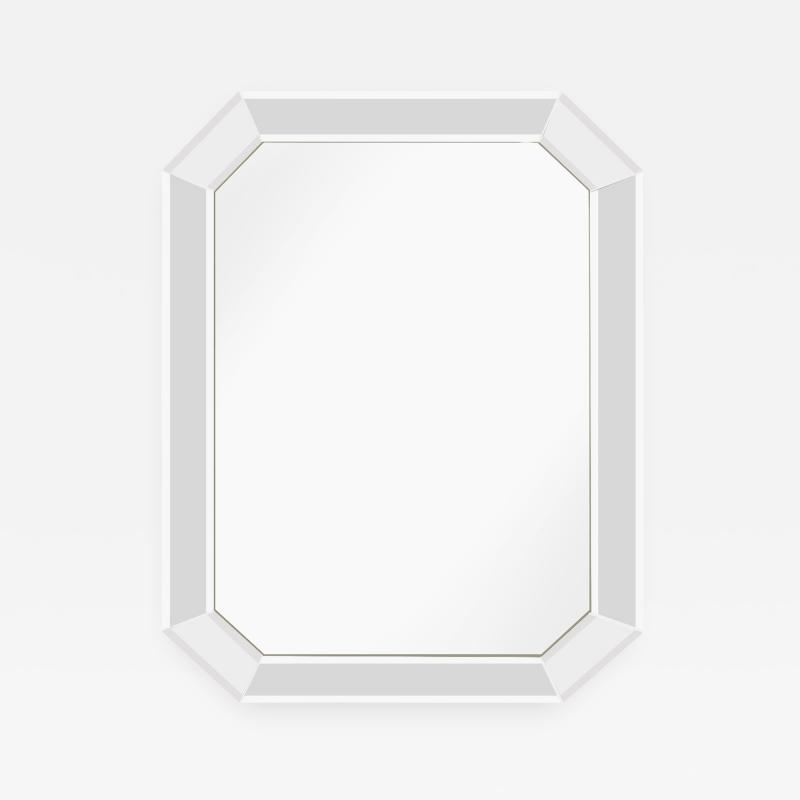 Large Chic 8 Sided Mirror with Beveled Panels 1960s