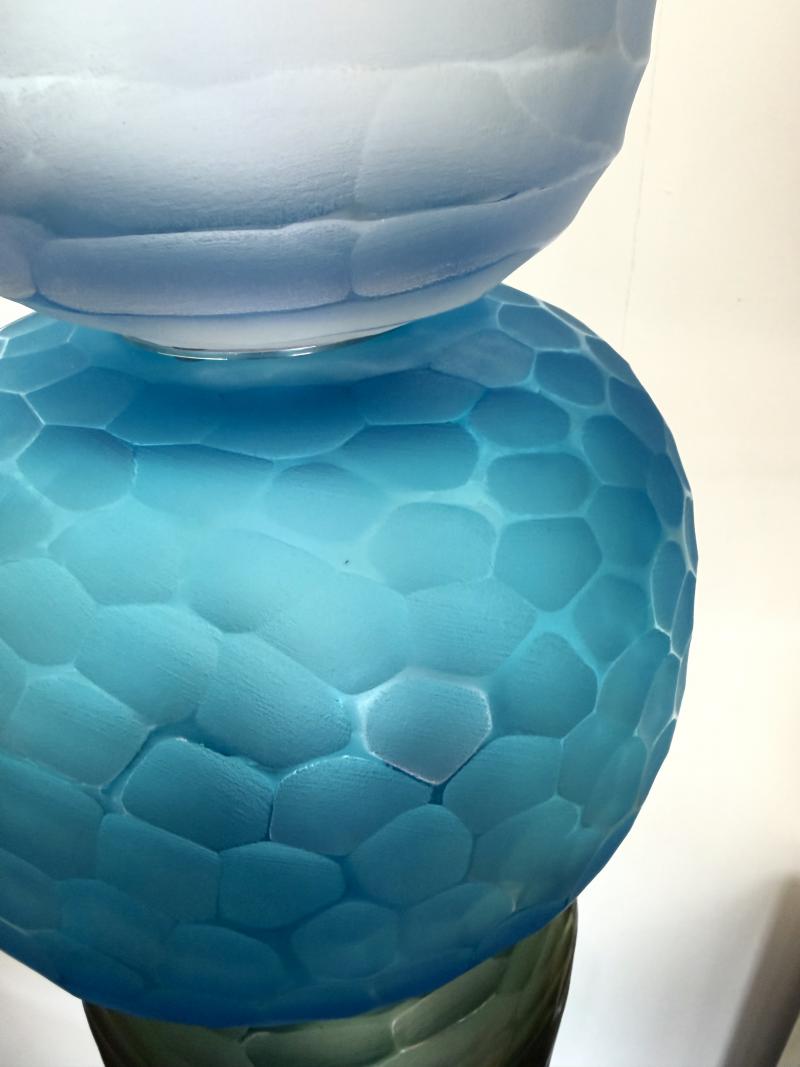 Large Contemporary Totem Murano Glass Floor Lamp by Studio AD, Italy