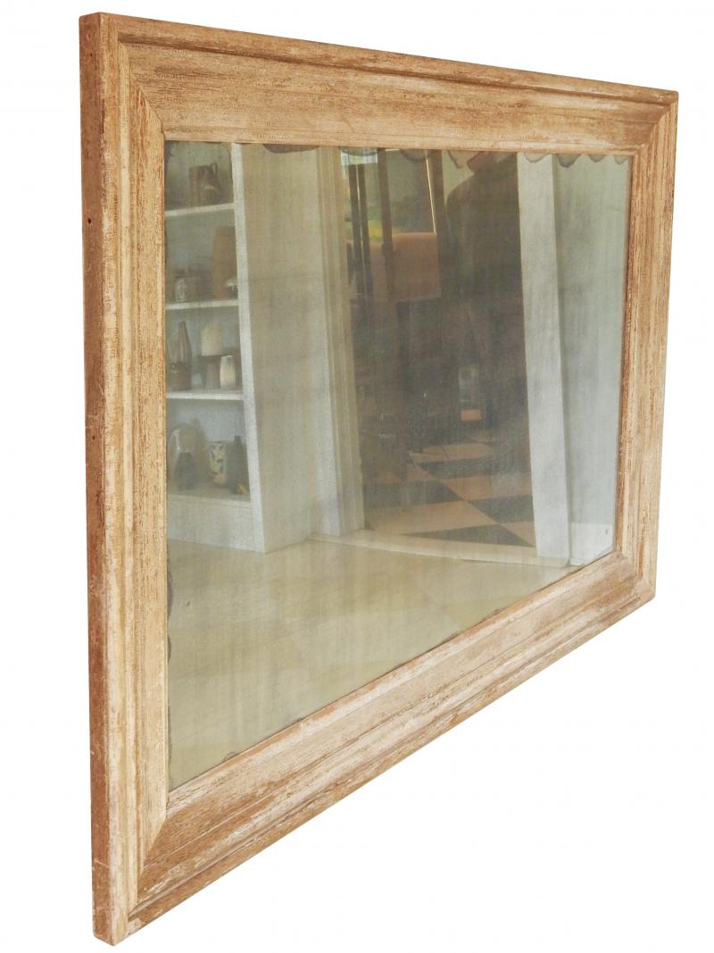 Large Distressed Mirror with Antique Glass