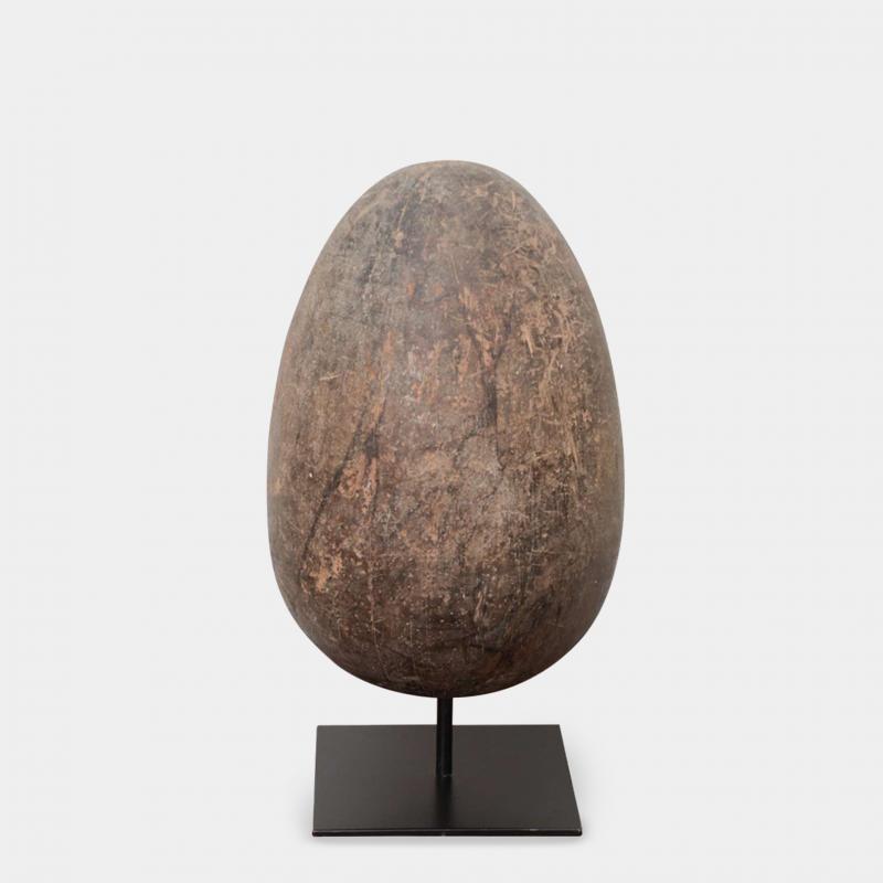 Large Metal and Wood Industrial Ovular Mold on Stand, 20th Century