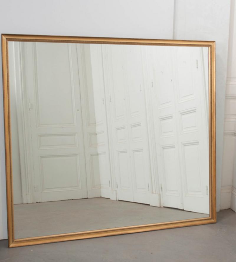 Large Reproduction Gold Framed Mirror
