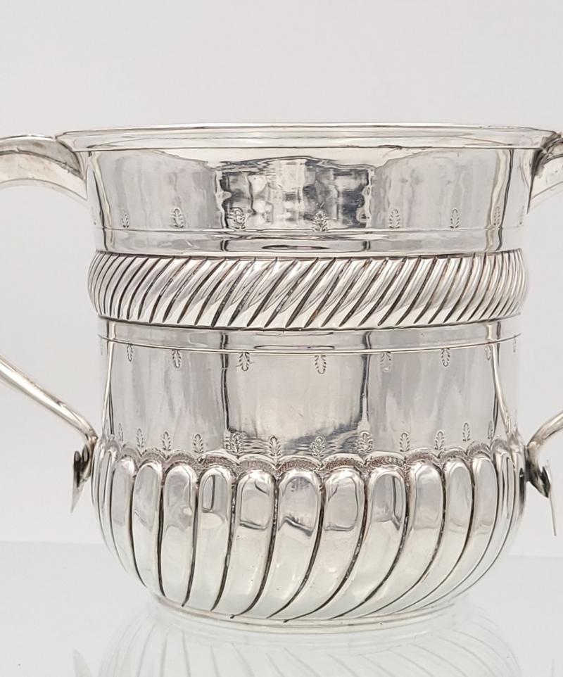 Large Silver on Copper Loving Cup or Marriage Cup, Ireland, Early 19th ...