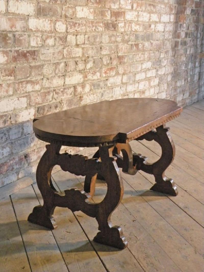 Late 17th Century Petite Italian Baroque Low Walnut Table