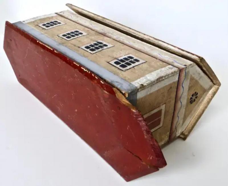 Late 19th Century Flat Bottom Toy Noah's Ark with 34 Figures. German ...