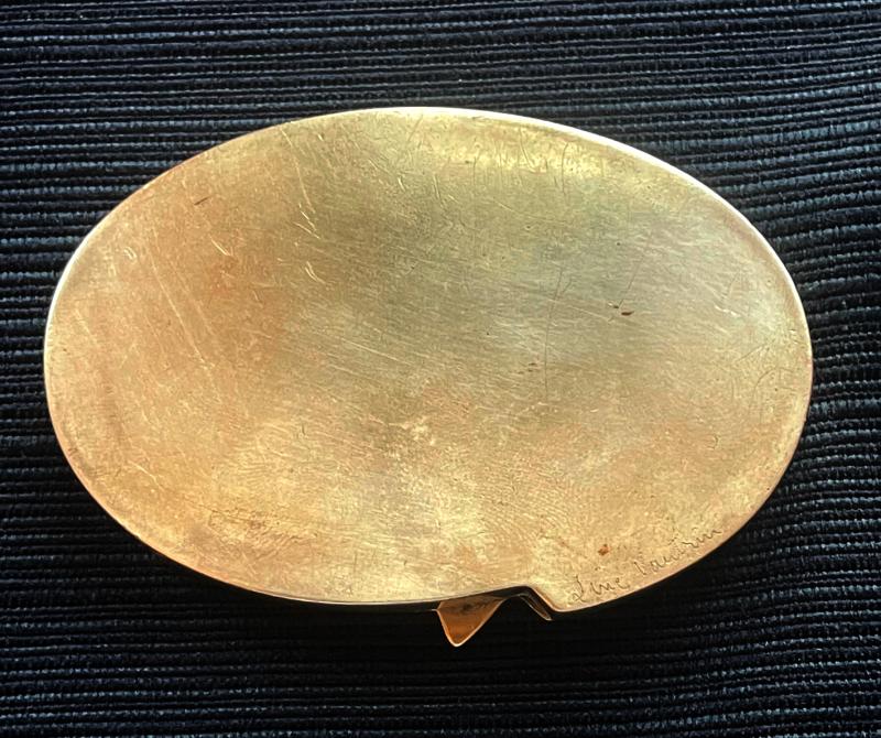 Line Vautrin - French Sculptured Gilt Bronze Box by Line Vautrin
