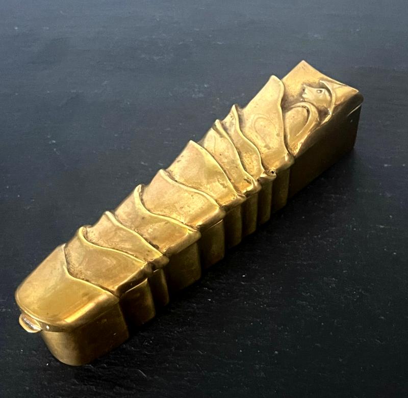 Line Vautrin - Large French Gilt Bronze Box "Pinocchio" by Line Vautrin