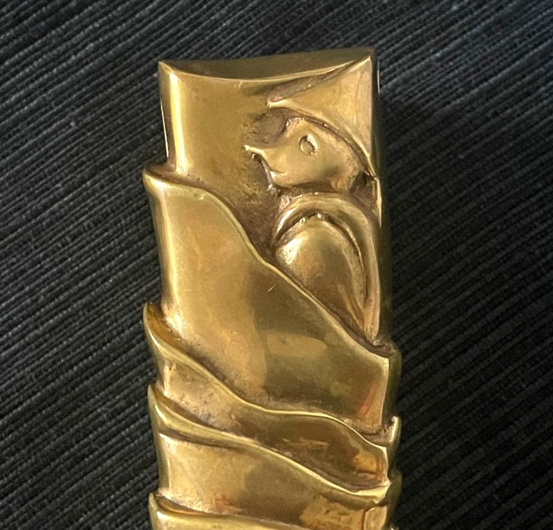 Line Vautrin - Large French Gilt Bronze Box "Pinocchio" by Line Vautrin