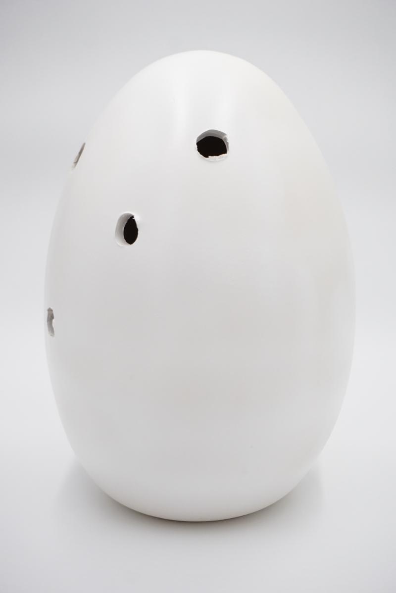 Lorenzo Ciompi - THE ORIGIN OF GOD sculptural white ceramic table lamp ...