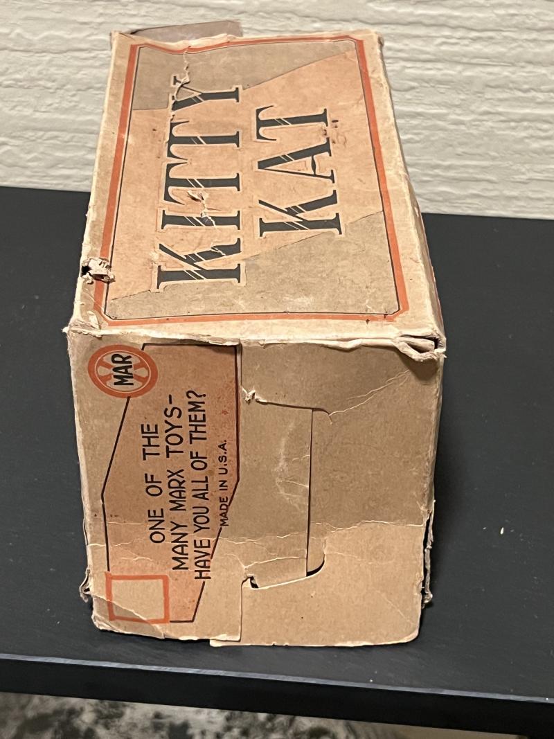 Louis Marx and Company - 1930's CAT WITH BALL LOUIS MARX TIN TOY 'KITTYKAT'