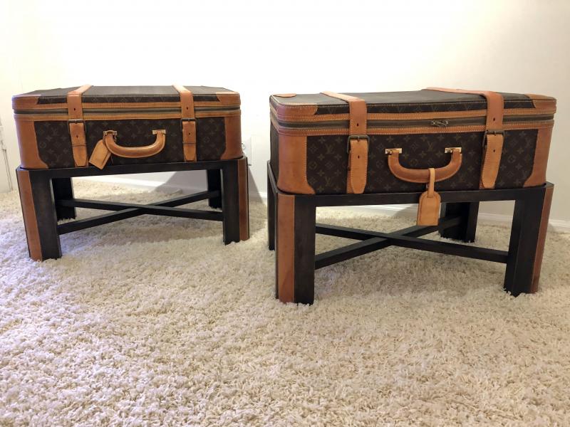Louis Vuitton - Pair Louis Vuitton Luggage End Tables / Nightstands ...