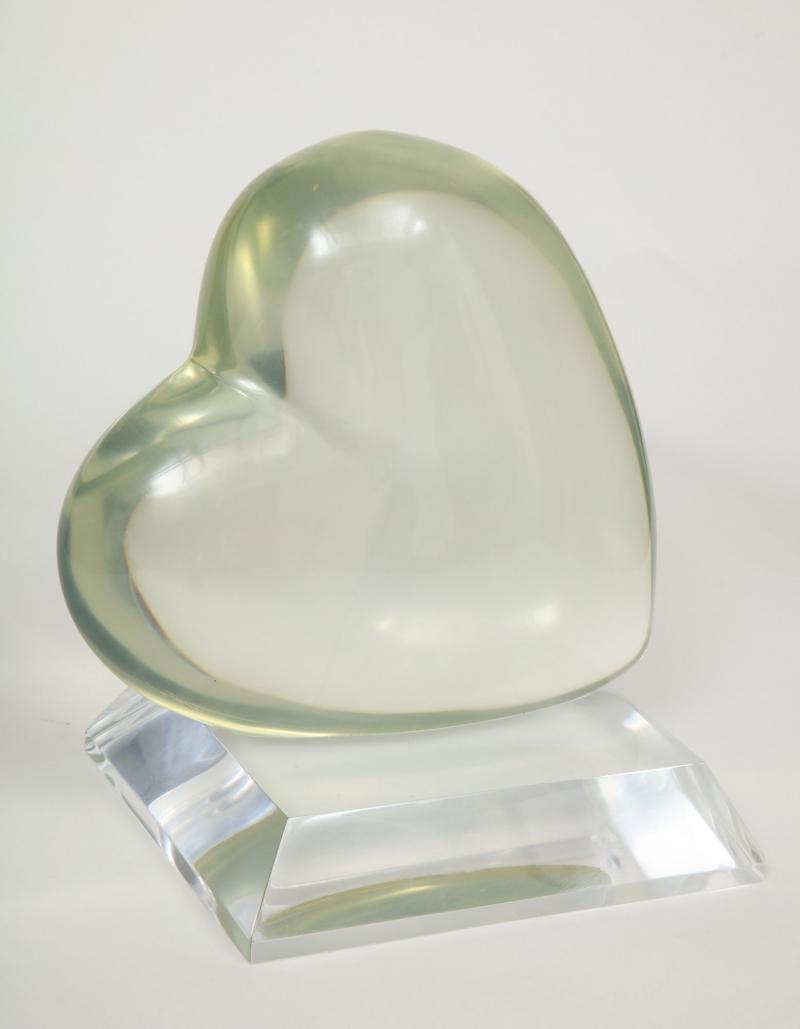 Shlomi Haziza - Lucite Heart Sculpture by Shlomi Haziza