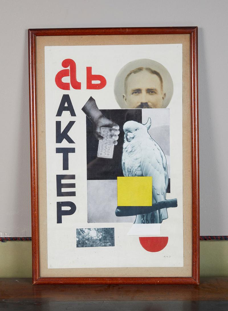 MIKHAEL MENKOV - RARE PAIR OF RUSSIAN AVANT GARDE COLLAGE BY MIKHAEL MENKOV