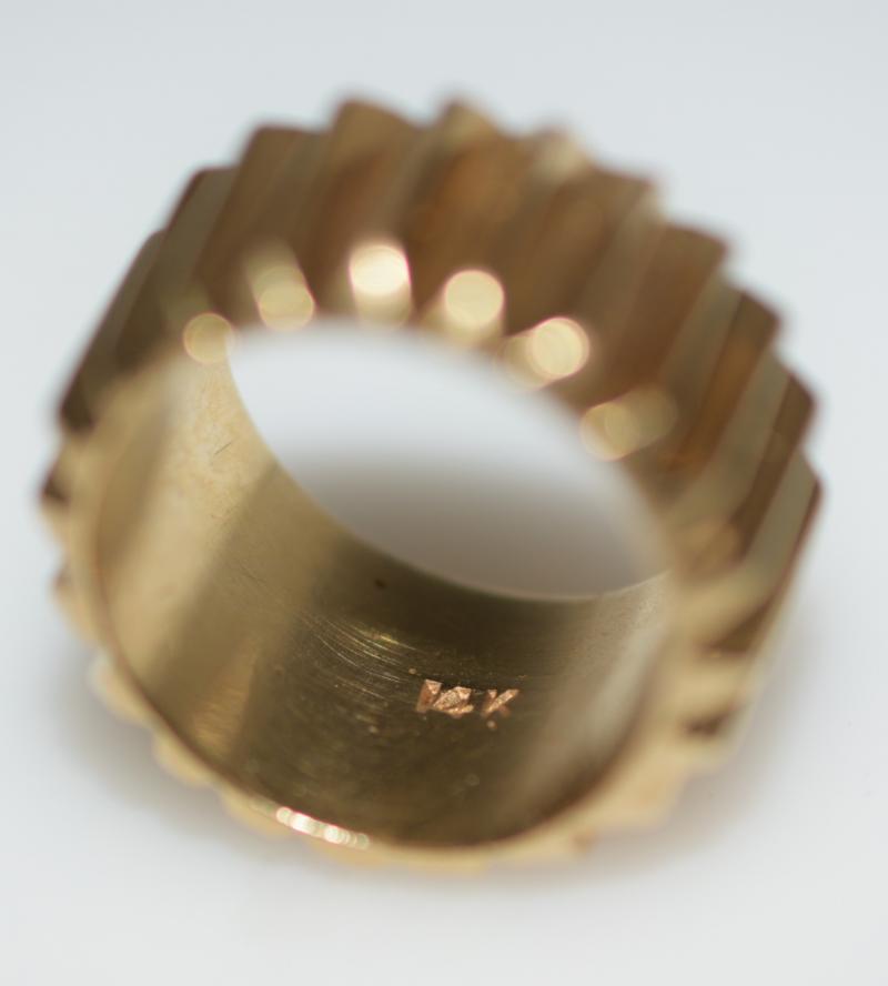 Machine Age Gold Cog Ring