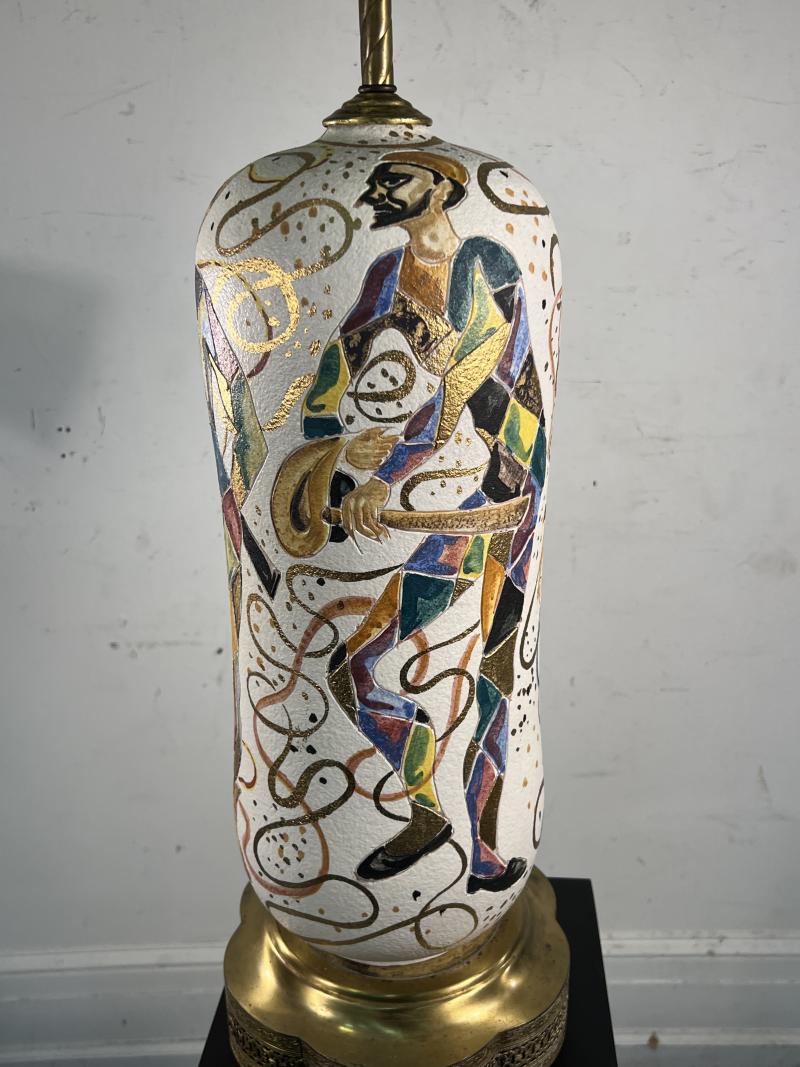 Marcello Fantoni - FANTONI COLORFUL VENETIAN MASQUERADE POTTERY LAMP