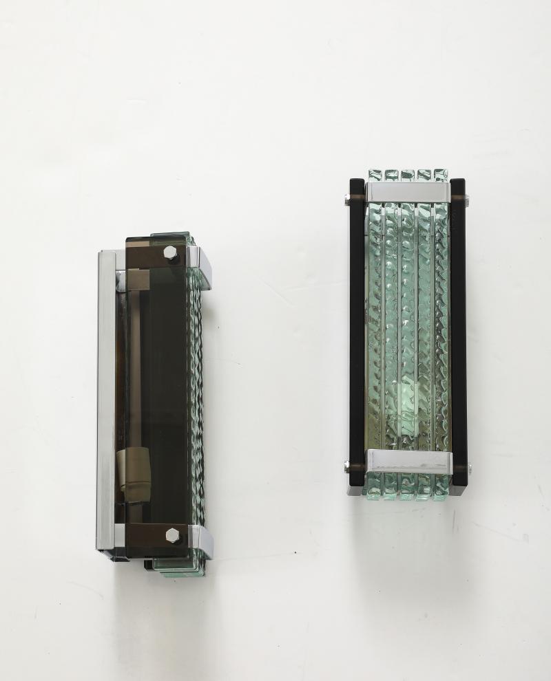 Max Ingrand - Max Ingrand Chiseled Glass Sconces