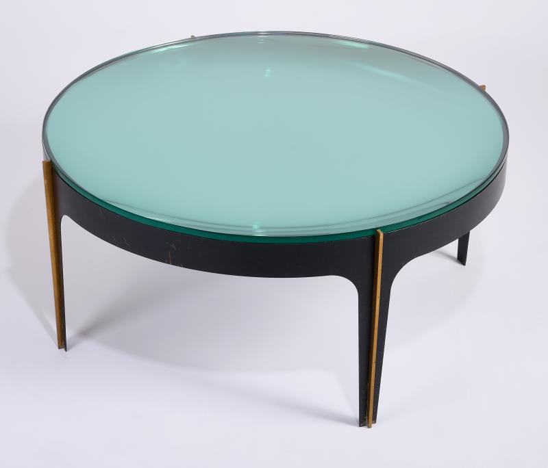 Max Ingrand - Max Ingrand Coffee Table , Mirrored Optical Effect