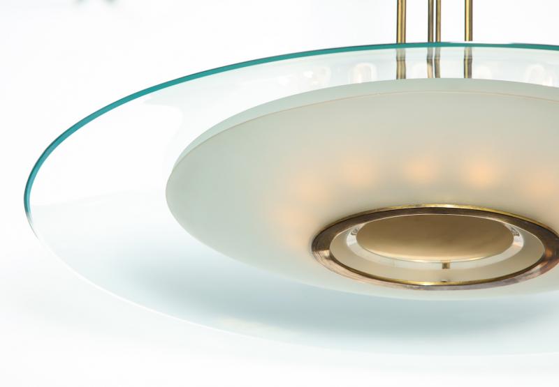 Max Ingrand - Rare #1498 Hanging Light by Max Ingrand for Fontana Arte