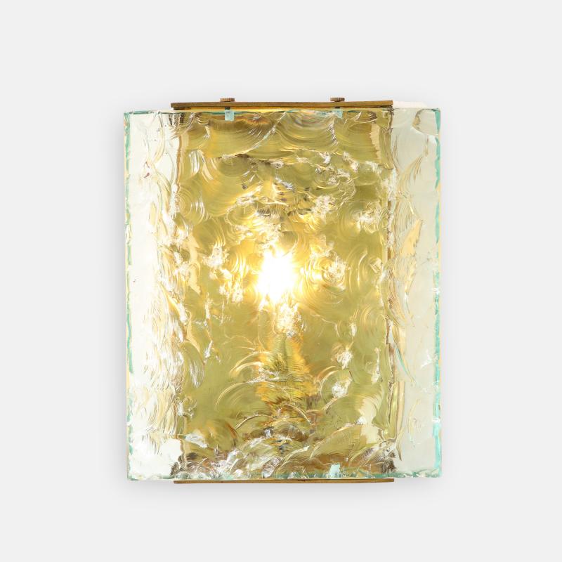 Max Ingrand - Rare Pair of Chiseled Glass Sconces Model 2311 by Max Ingrand