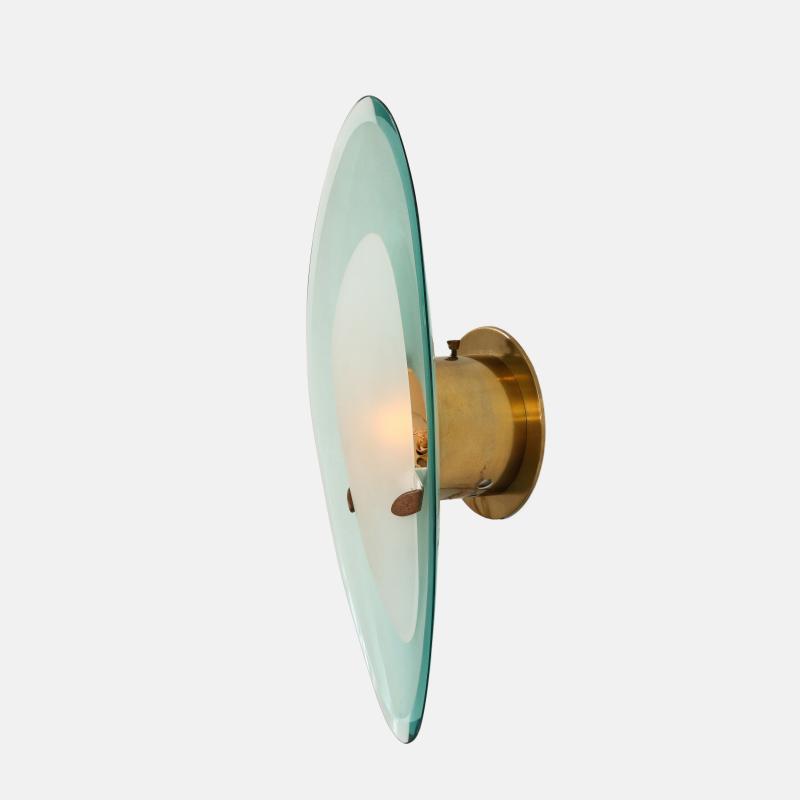 Max Ingrand - Rare Pair of Sconces in Glass and Brass