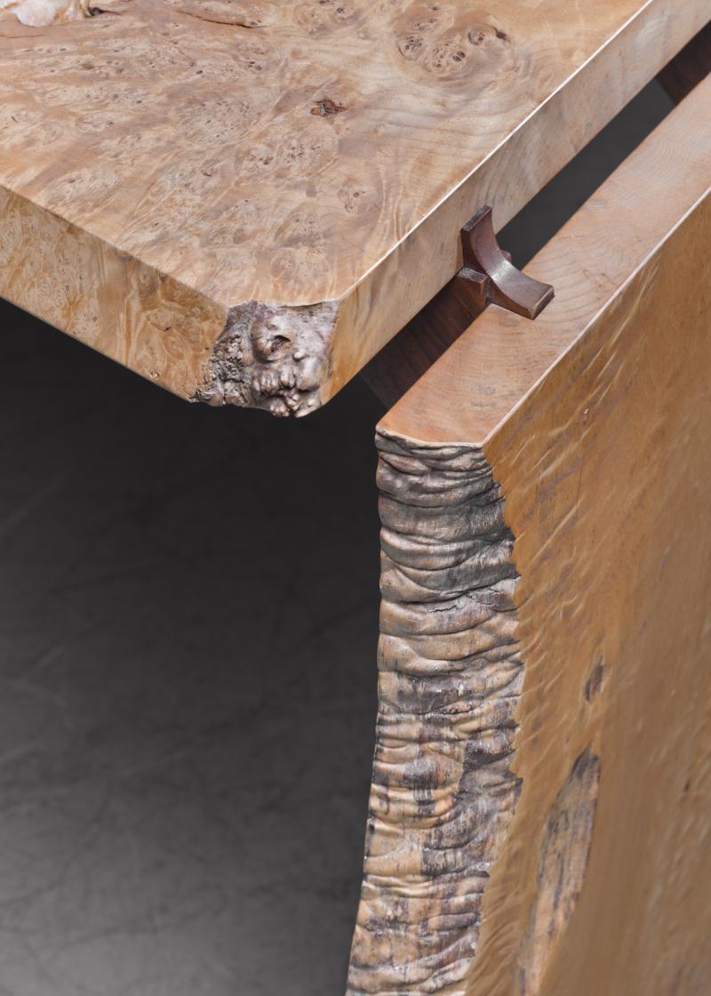 Michael Elkan - Michael Elkan Studio Crafted Maple Burl Console Table ...