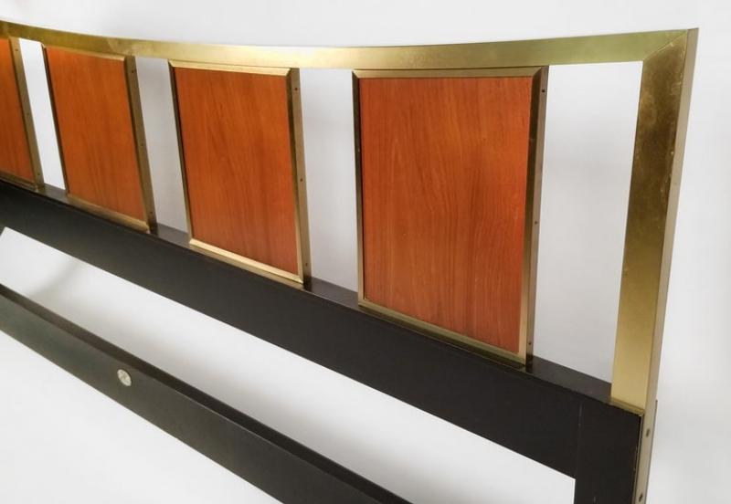 Michael Taylor - Michael Taylor Brass & Teak King Headboard for the ...