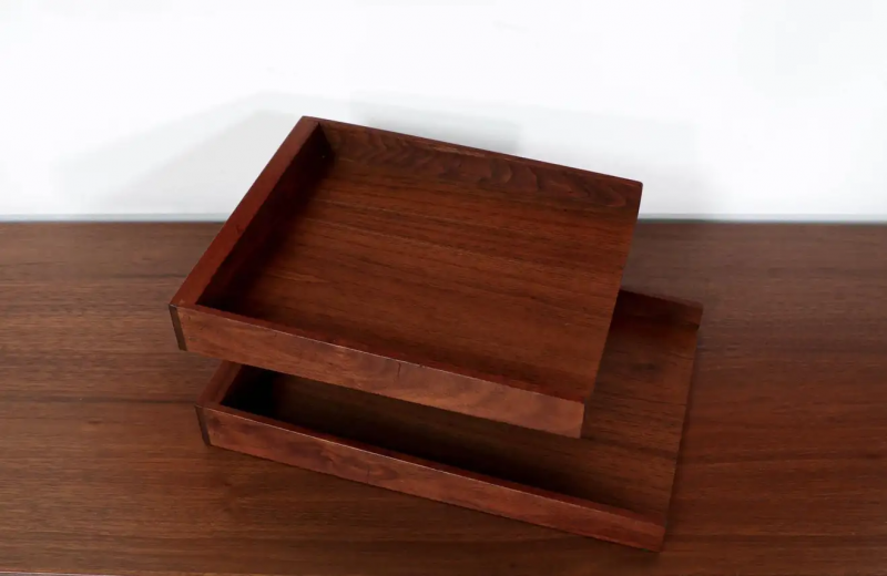 Mid-Century Modern Paper Magazine Tray Holder